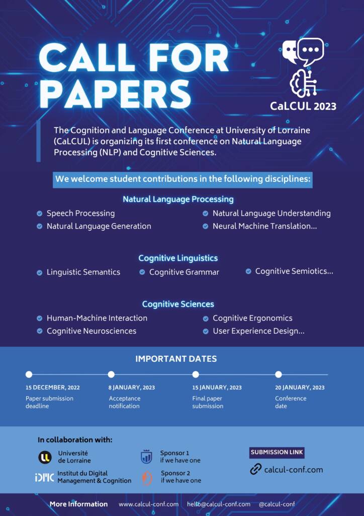 CacCUL 2023 : First Call for Papers ! - IDMC